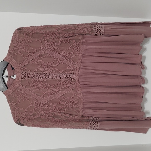 American Eagle Outfitters | Tops | American Eagle Mauve Lacey Long ...